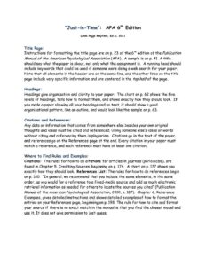 APA 6th Edition Format Template
