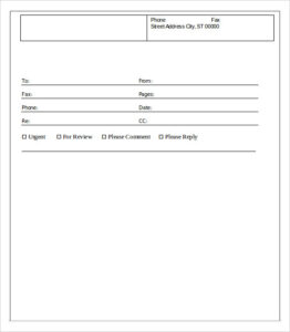 Basic Fax Cover Sheet Template (Word)