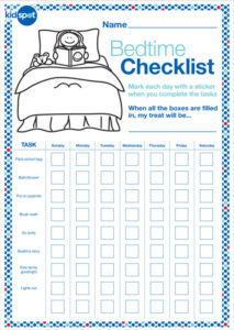 Free Printable Bedtime Reward Chart Template