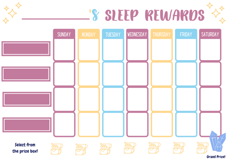 Free Printable Bedtime Reward Chart Template