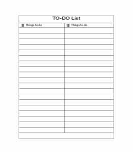 Calendar With To-Do List Template