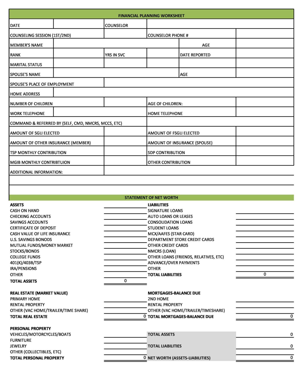 Business Financial Planning Template (Excel)