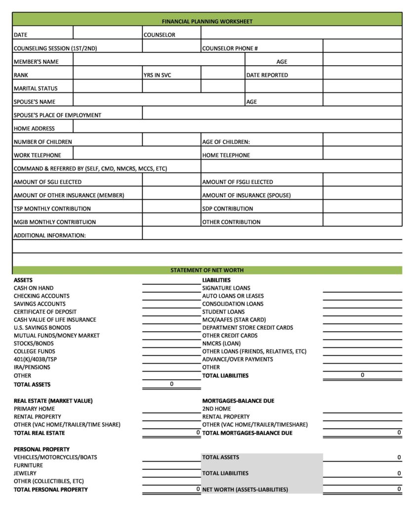 Business Financial Planning Template (Excel)