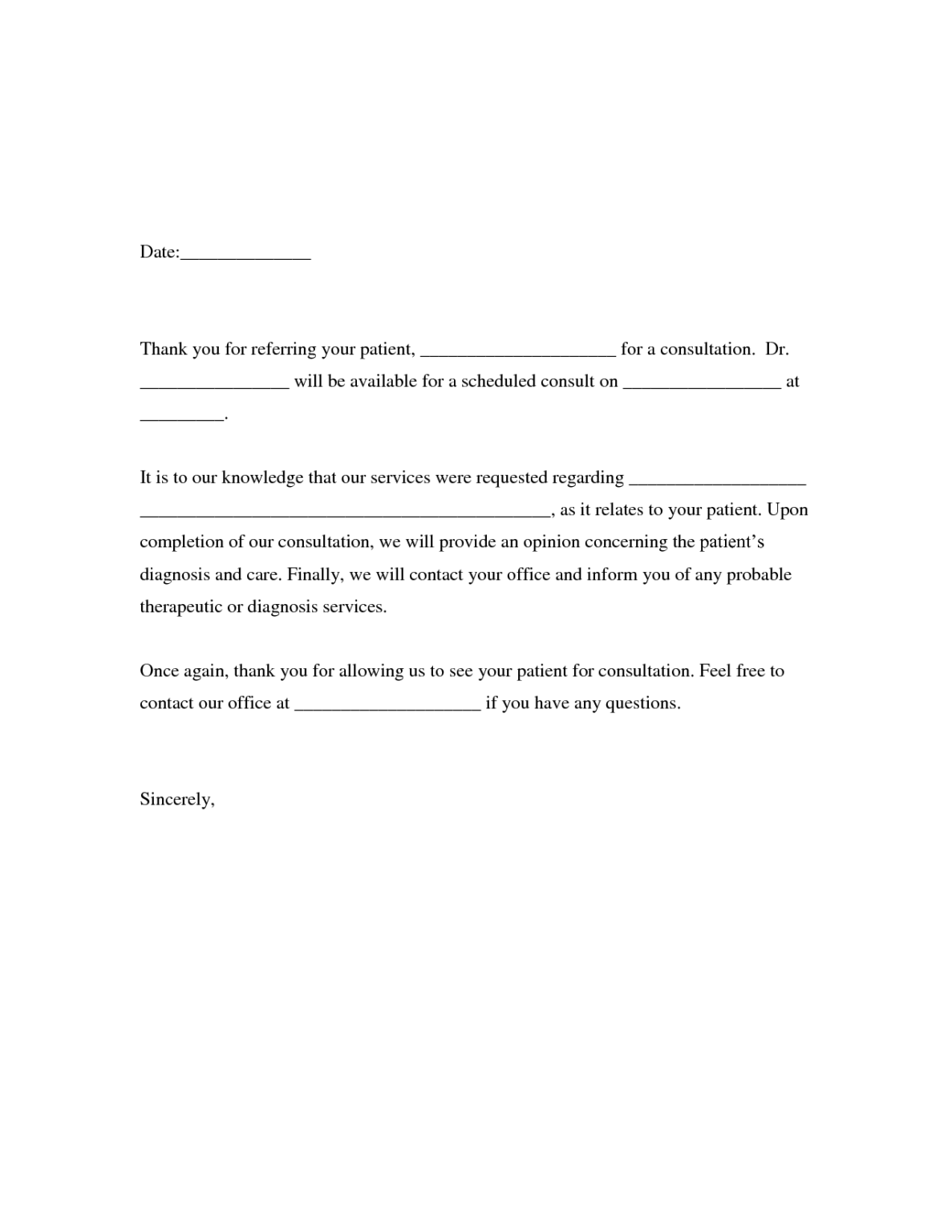 Business Referral Thank You Note Template
