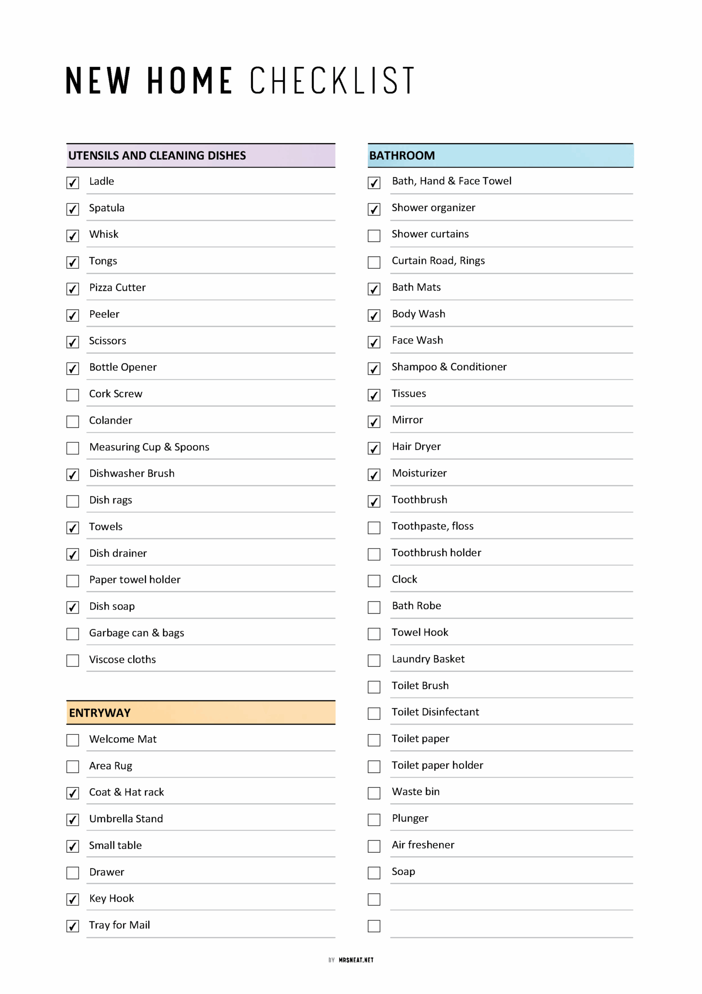 Buying a House Checklist Template