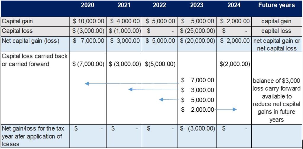 Capital Gains And Losses Calculator Template