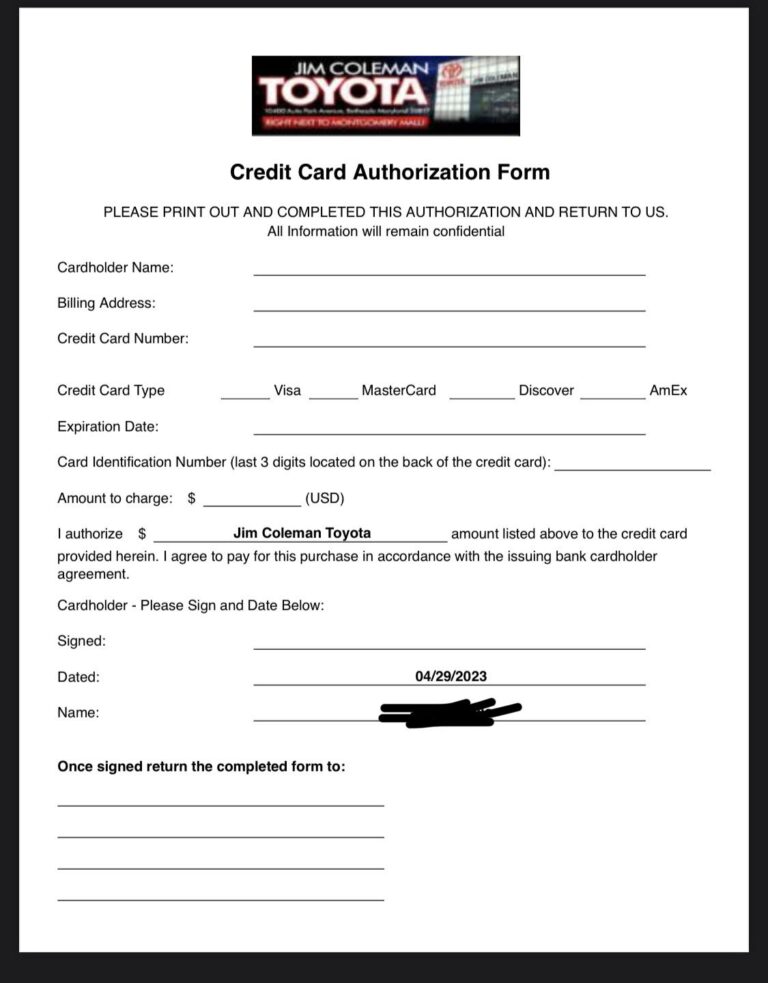 Printable Car Deposit Receipt Template