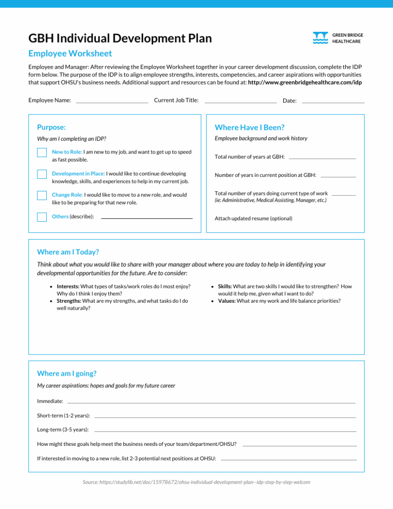 Career Development Planning Template