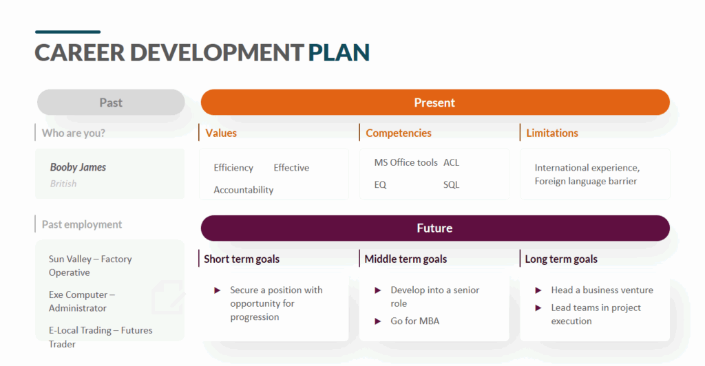 Career Development Planning Template