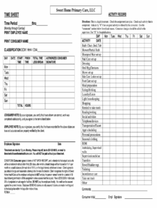 Caregiver Timesheet Template (Excel)