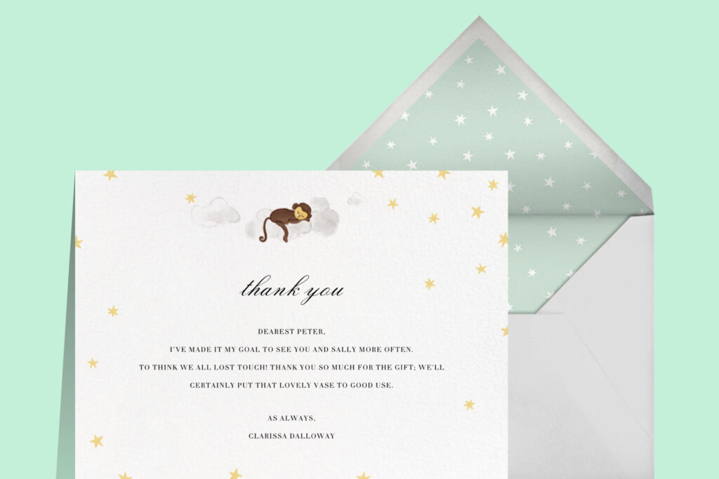 Cash Gift Thank You Note Template (Word)