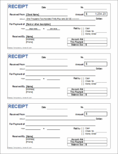Free Printable Cash Receipt Template