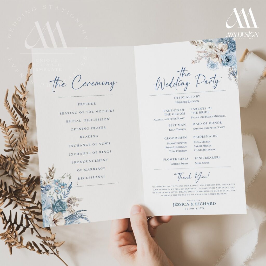 Catholic Wedding Program Template (Word)