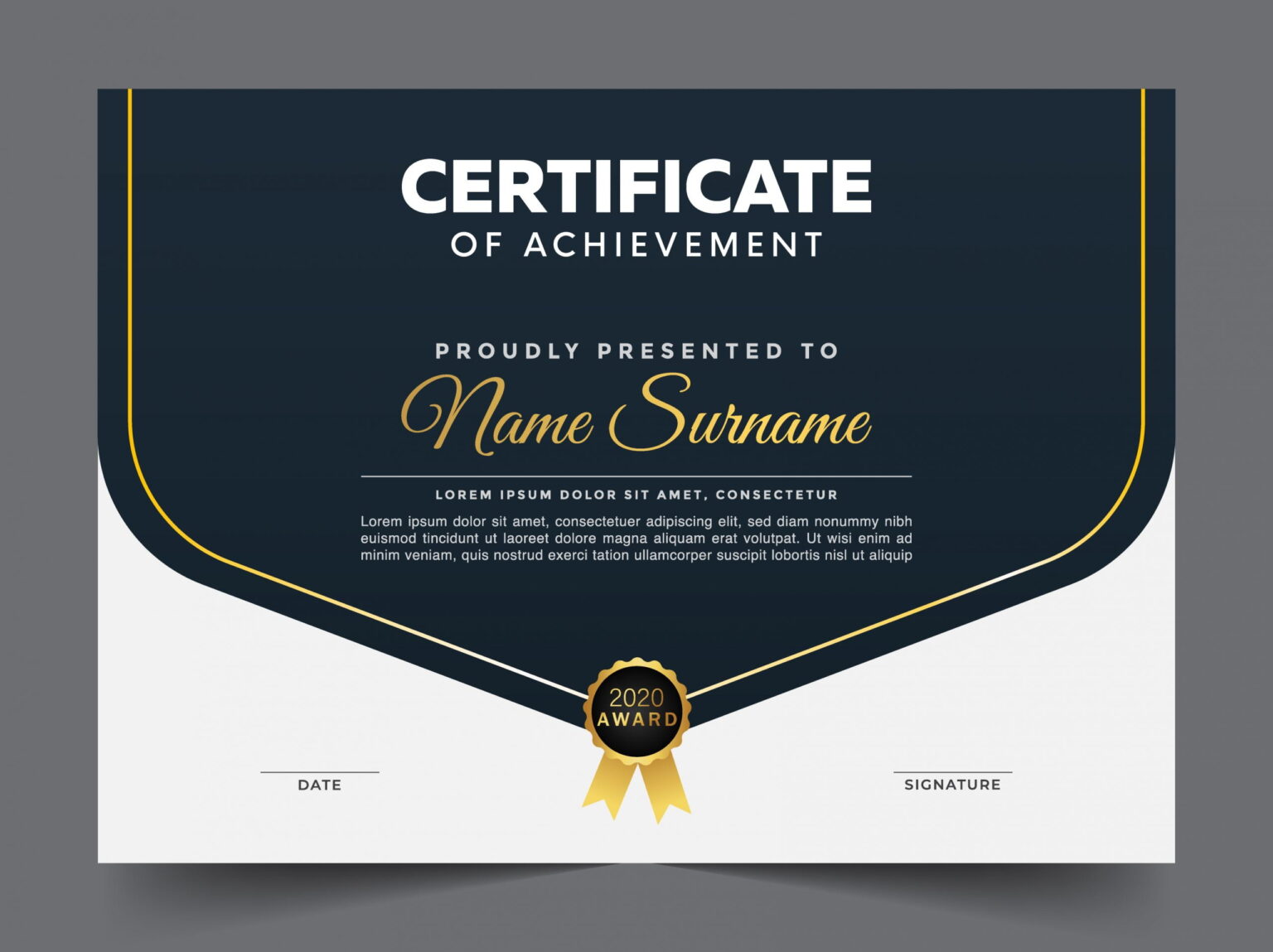 Printable Certificate of Completion Template