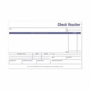 Free Printable Check Voucher Template
