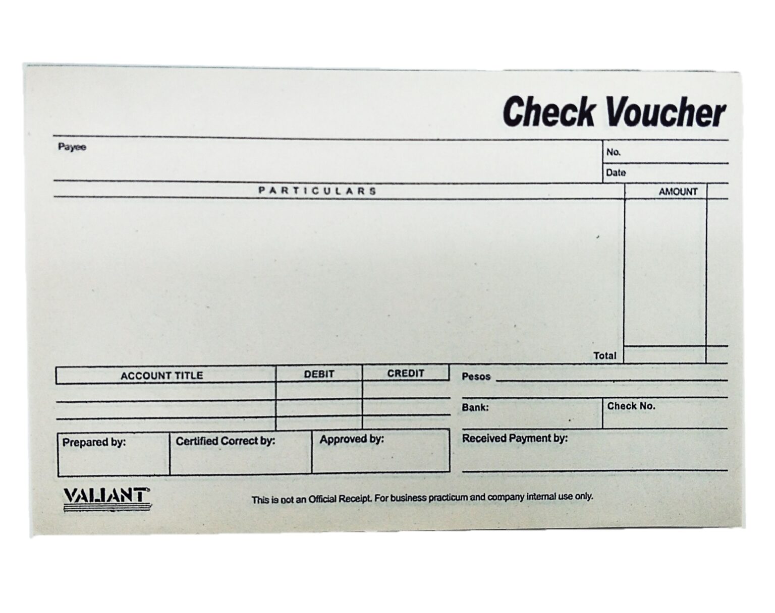 Free Printable Check Voucher Template