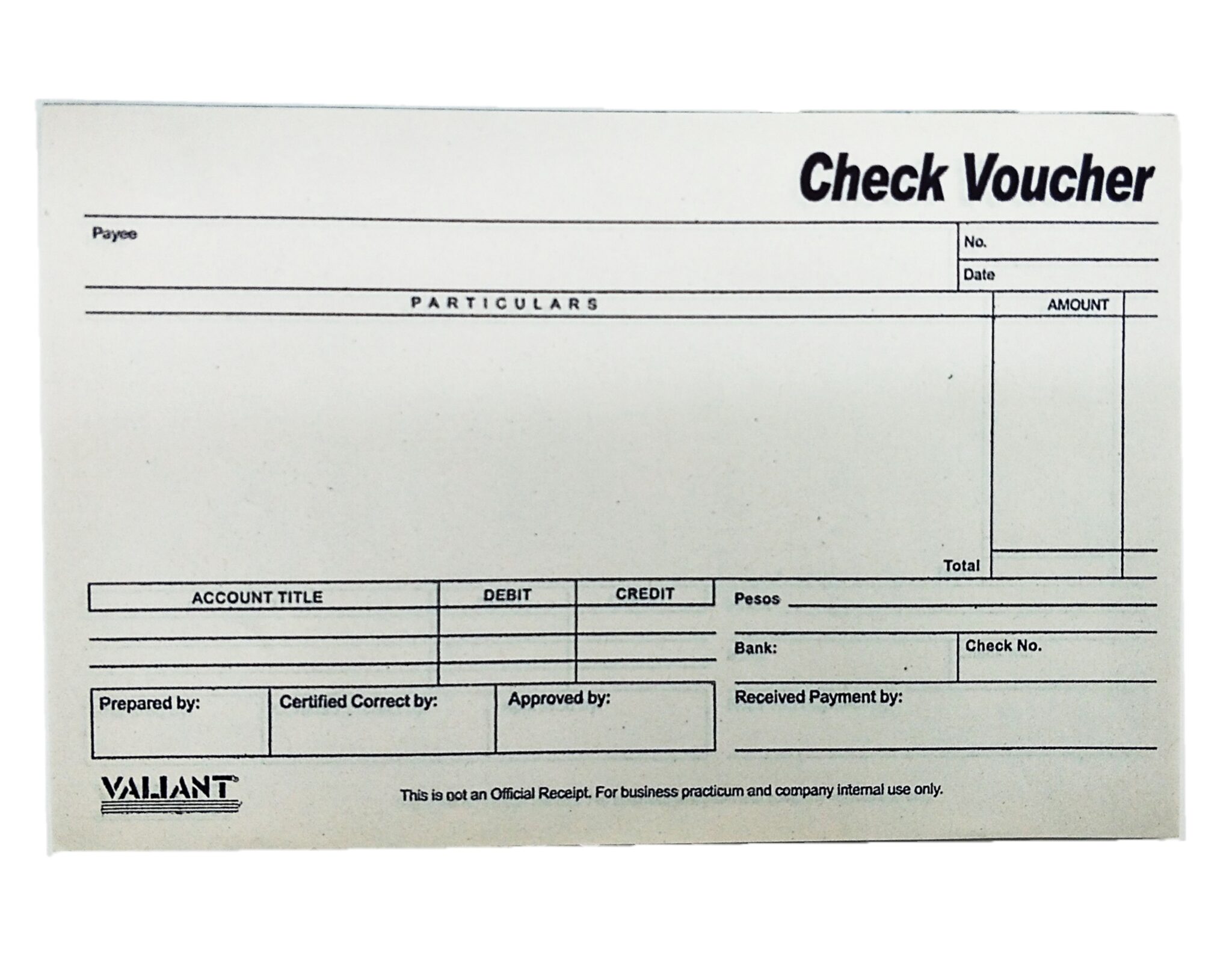 Free Printable Check Voucher Template
