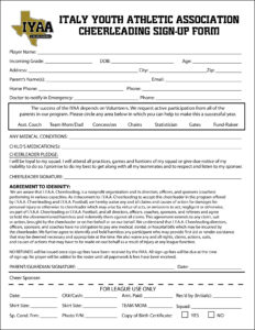 Cheerleader Sign-up Sheet Template