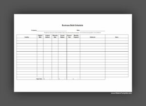 Free Customizable Debt Schedule Template