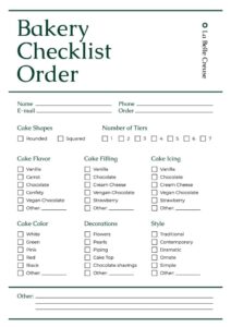 Bakery Cleaning Checklist Template
