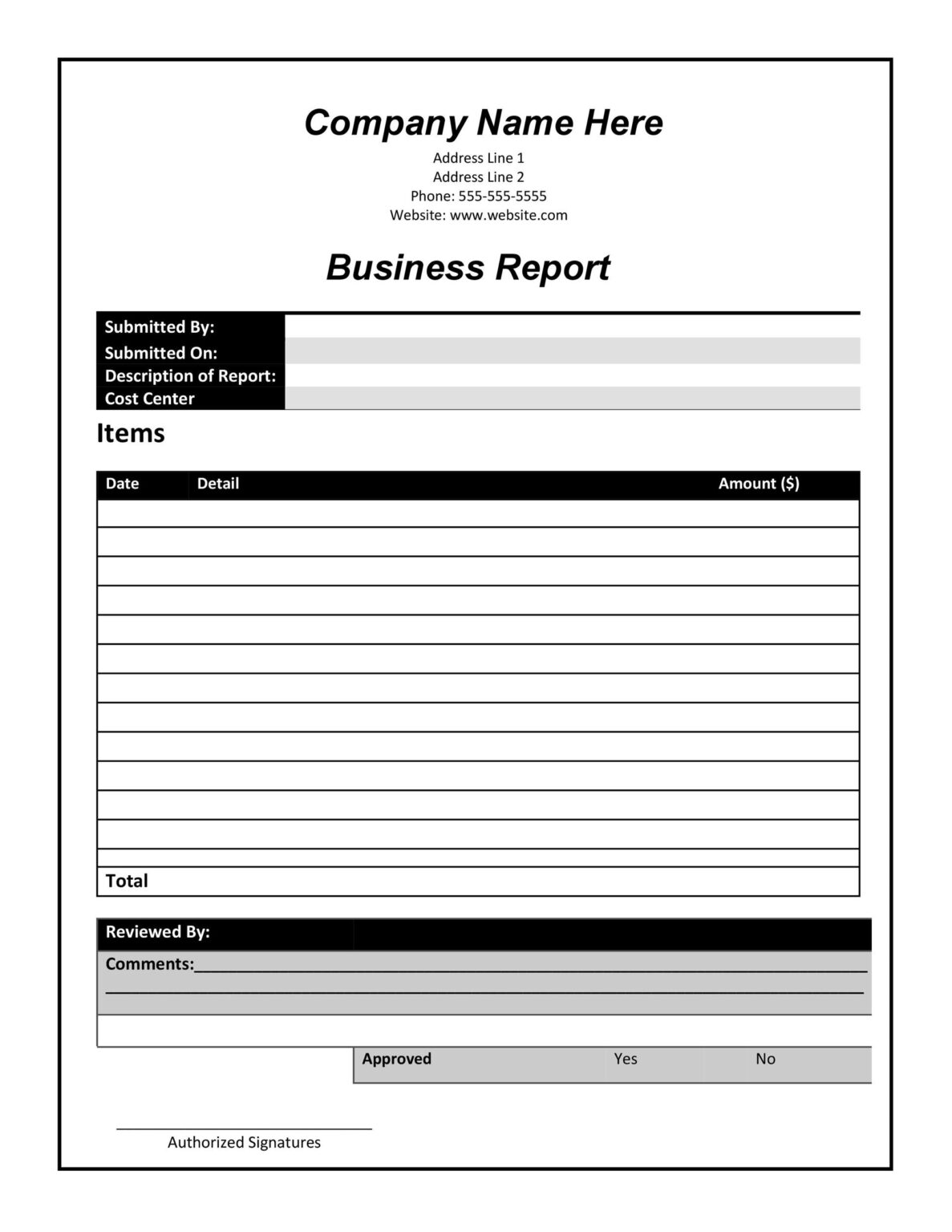 Business Report Template (Word)
