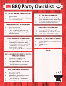 BBQ Party Budget Worksheet Template