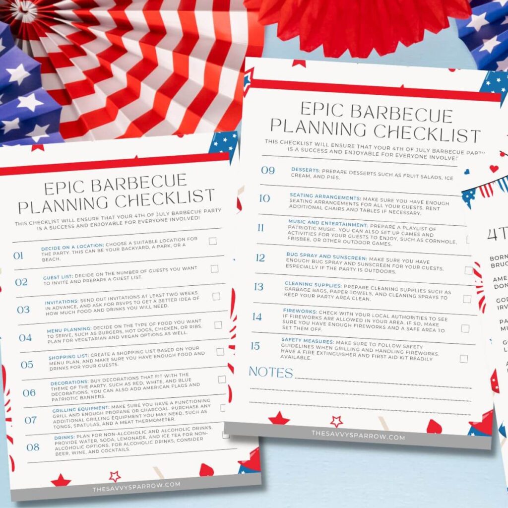 BBQ Party Budget Worksheet Template