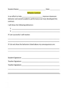 Behavior Contract for Adults (Word)