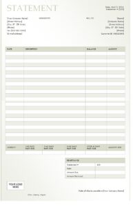 Billing Statement Template (Word)