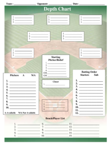 Baseball Depth Chart Template (Word)