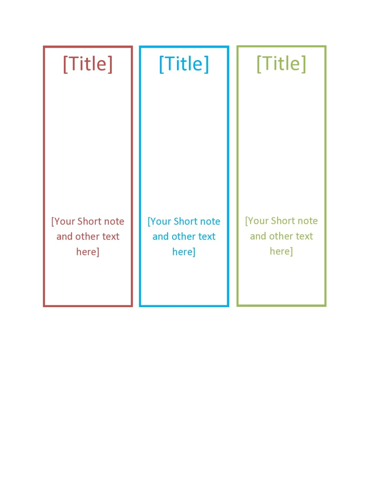 Free Editable Bookmark Template (Word)