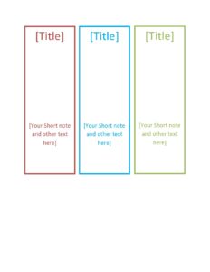 Free Editable Bookmark Template (Word)