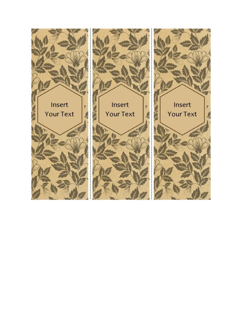 Free Editable Bookmark Template (Word)